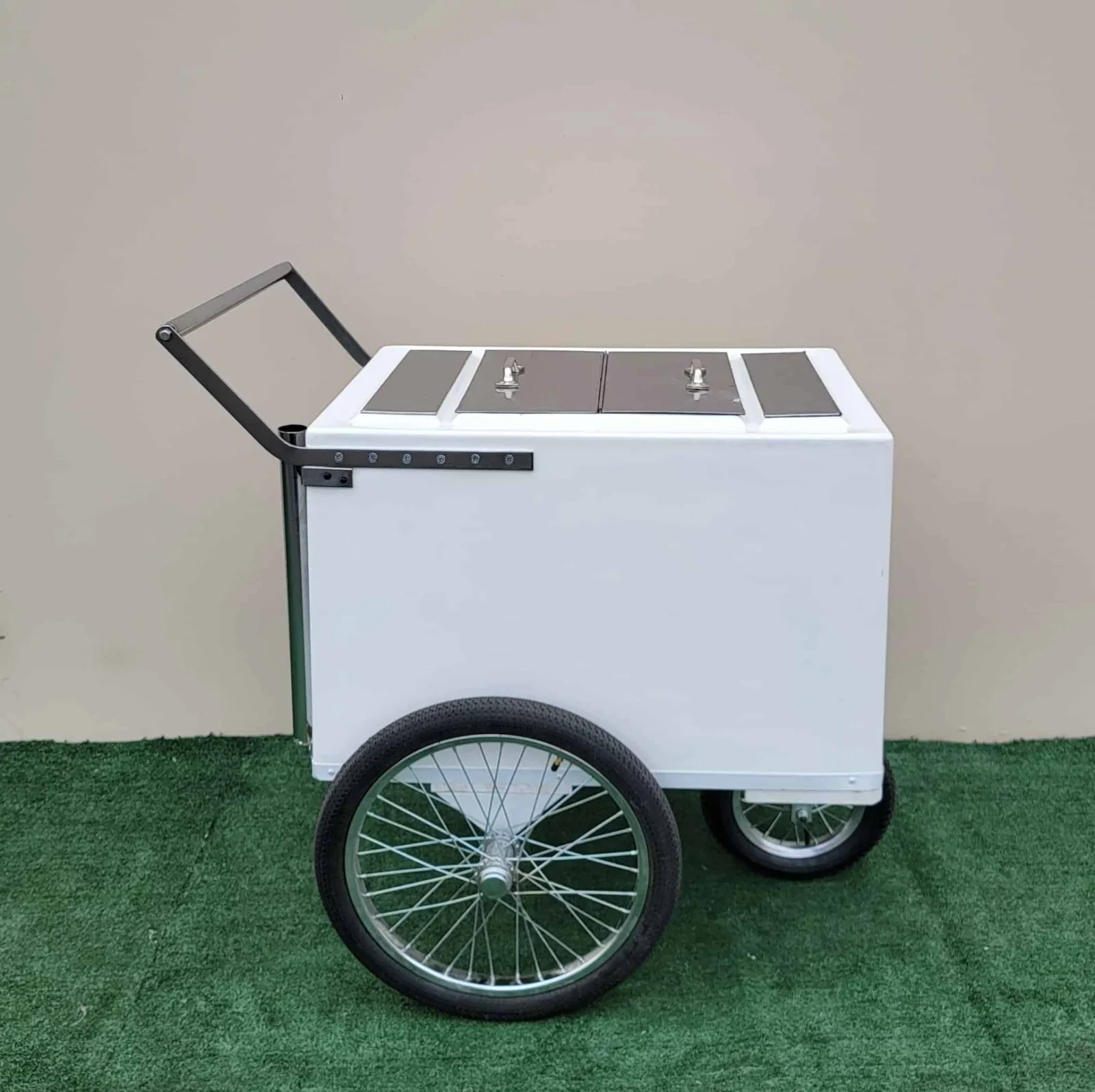 Tall Standard Popsicle Cart with Bicycle Tires & Chrome Trim, 3 top ...